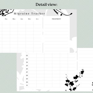 Printable Insert Bundle - Migraine Tracker - Etsy