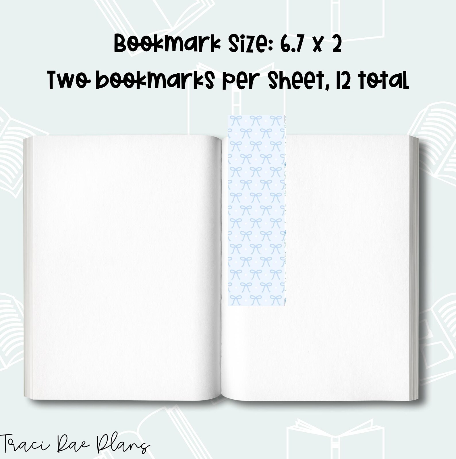 Printable Bookmark Bundle - Blue Floral - Etsy