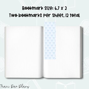 Printable Bookmark Bundle - Blue Floral - Etsy
