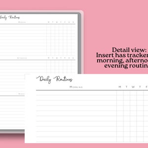 Printable Insert Bundle - Daily Routine Tracker - Etsy