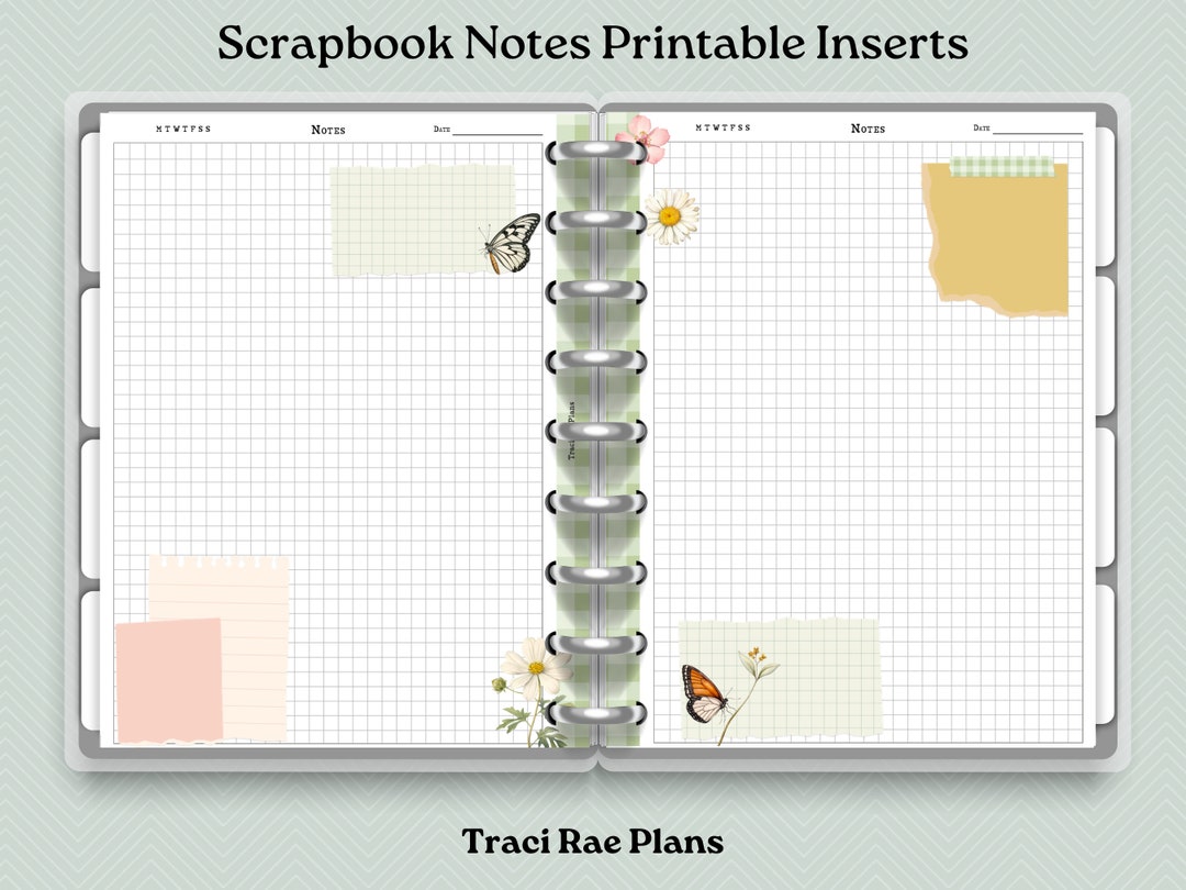 Printable Insert Bundle - Scrapbook Notes - Etsy