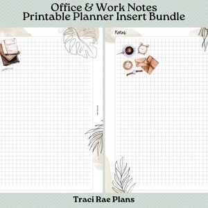 Printable Insert Bundle - Office & Work Notes - Etsy
