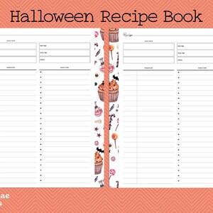 Printable Halloween Recipe Book US Letter & Digital - Etsy