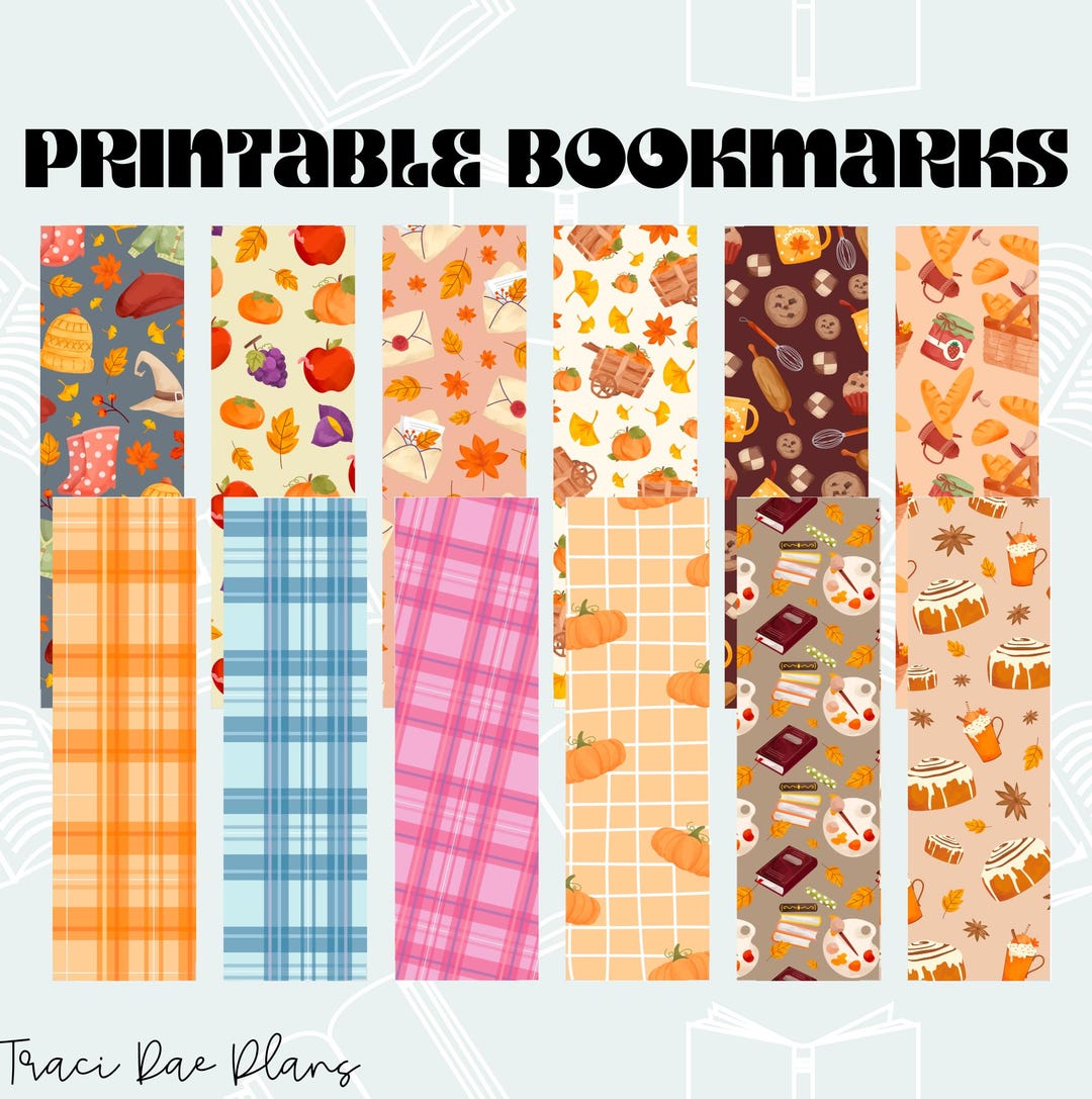 Printable Bookmark Bundle - Cozy Fall - Etsy