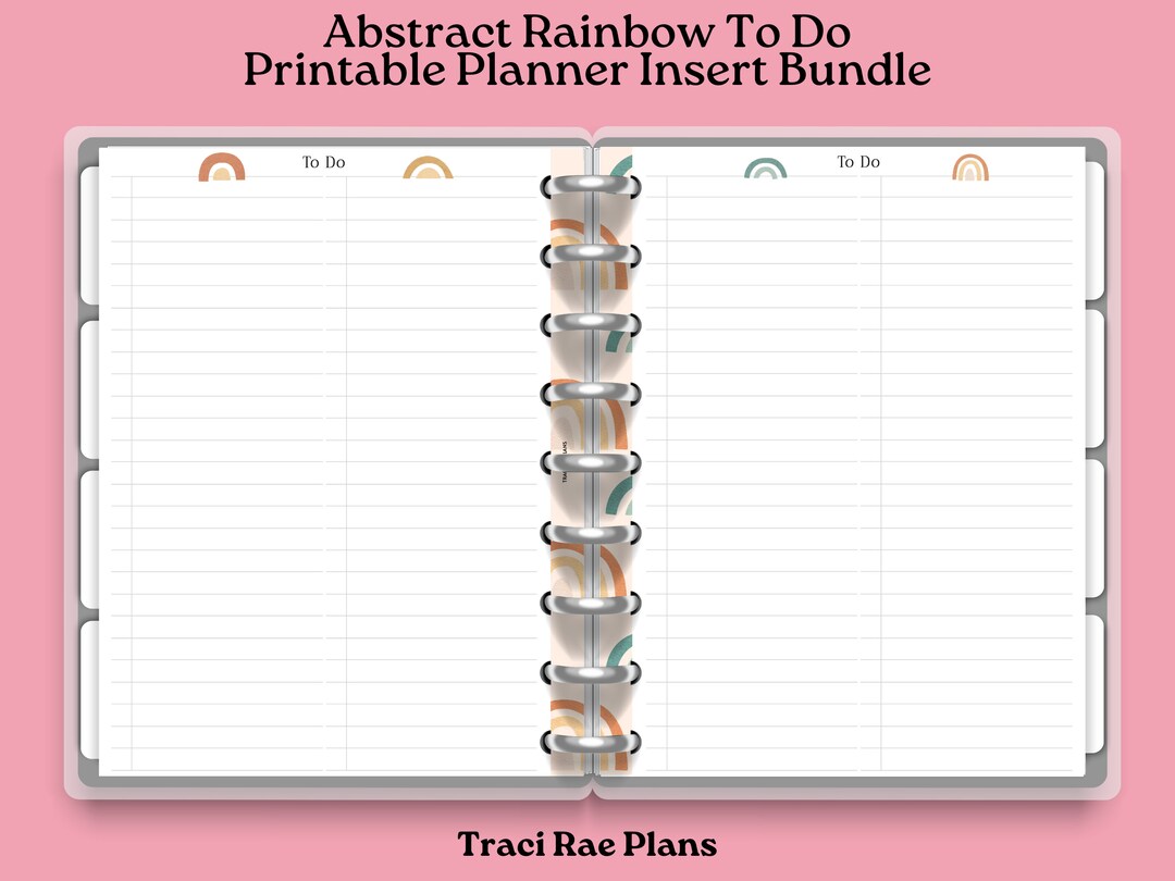 Printable Insert Bundle - Abstract Rainbow to Do - Etsy