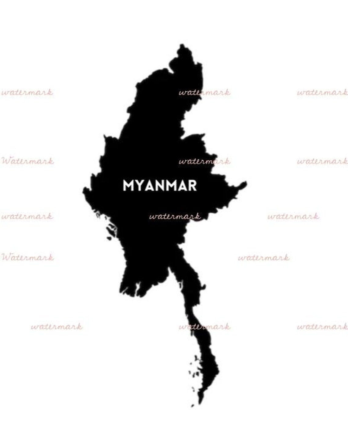 Myanmar Pngs With Country Names - Etsy