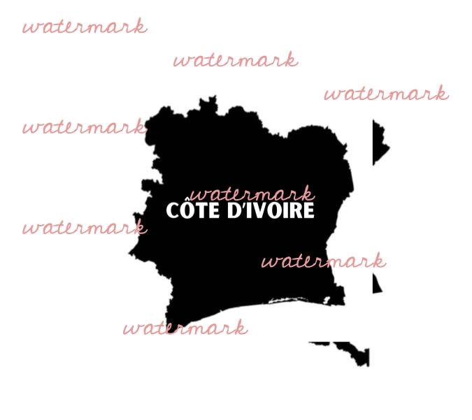 Cote D'ivoire Pngs With Country Names - Etsy