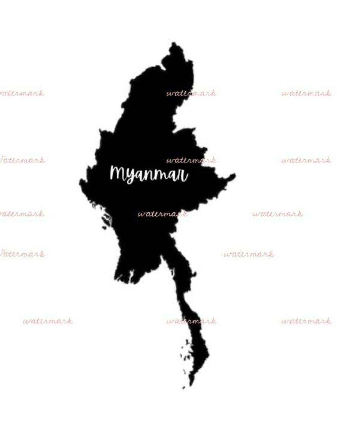 Myanmar Pngs With Country Names - Etsy