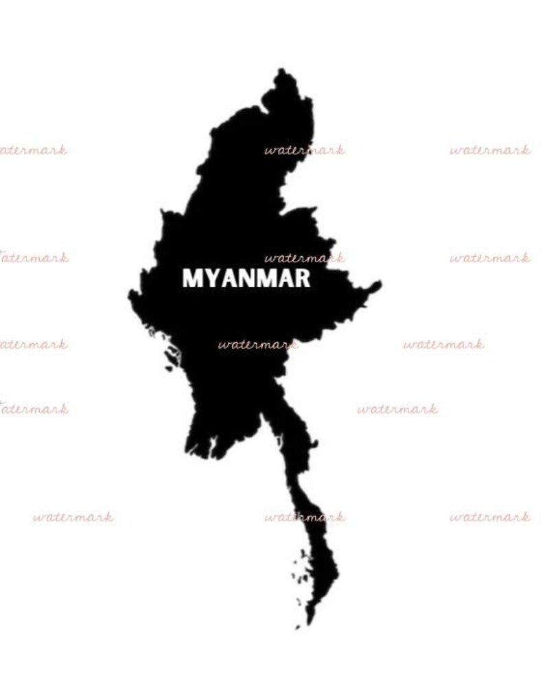 Myanmar Pngs With Country Names - Etsy