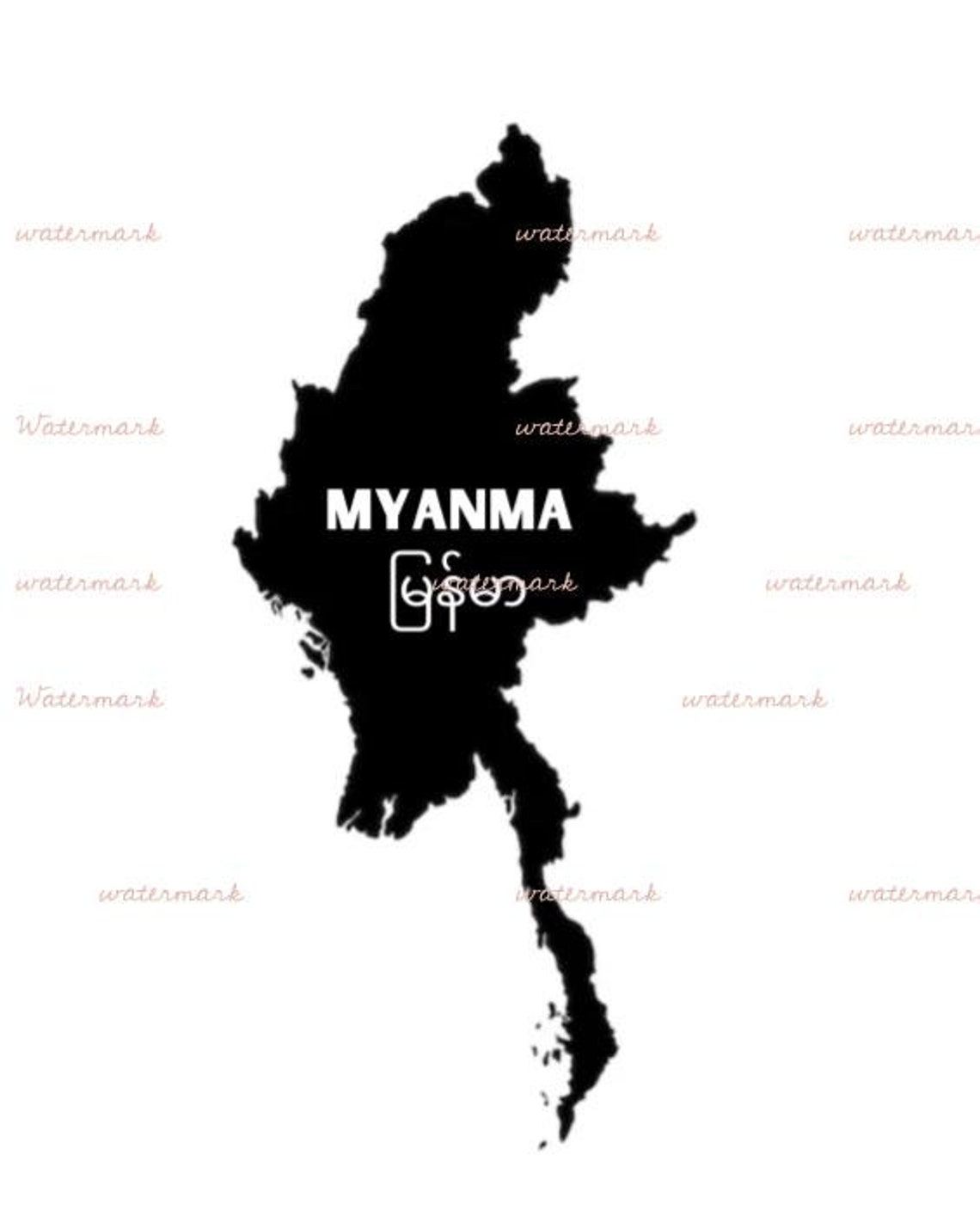 Myanmar Pngs With Country Names - Etsy