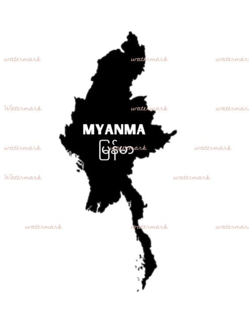 Myanmar Pngs With Country Names - Etsy