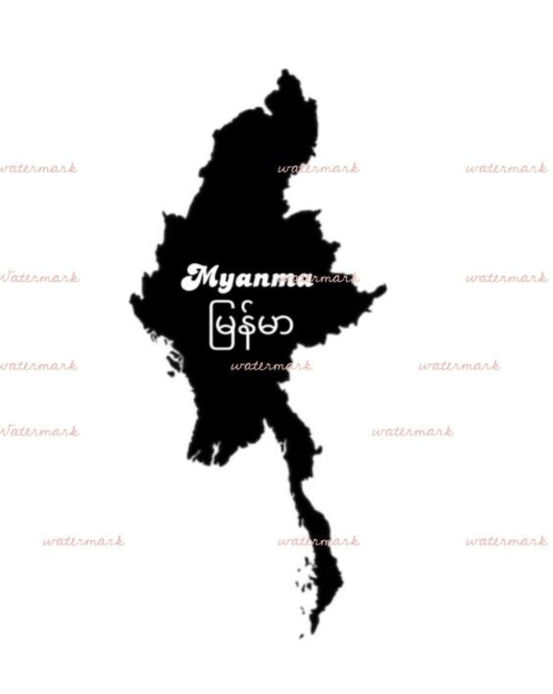 Myanmar Pngs With Country Names - Etsy