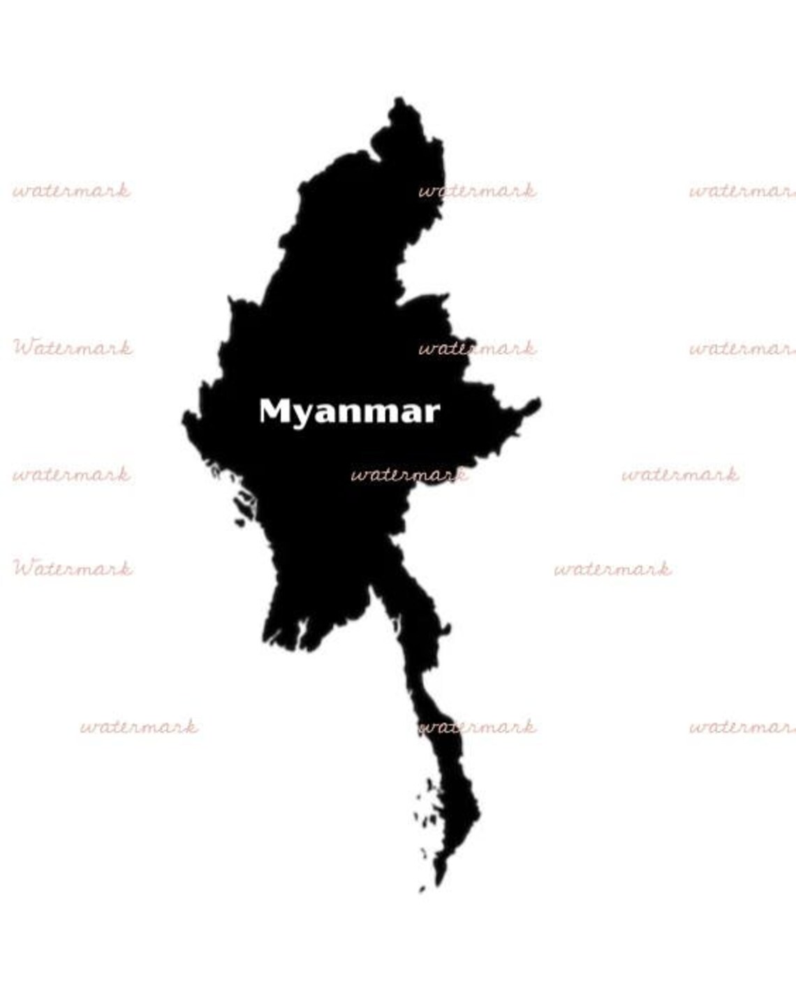 Myanmar Pngs With Country Names - Etsy