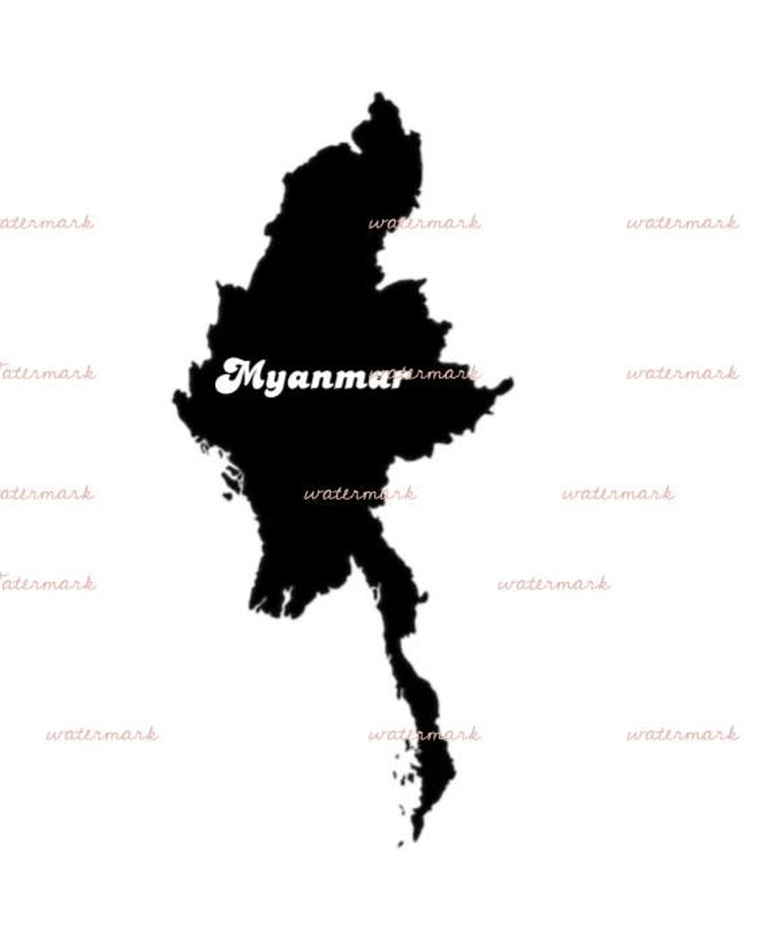 Myanmar Pngs With Country Names - Etsy