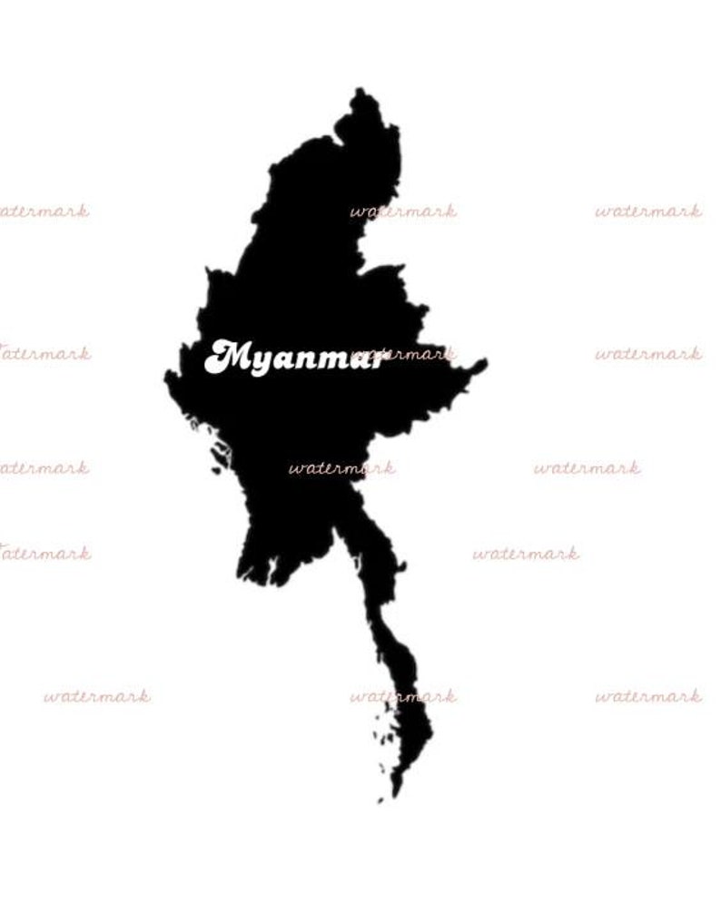 Myanmar Pngs With Country Names - Etsy