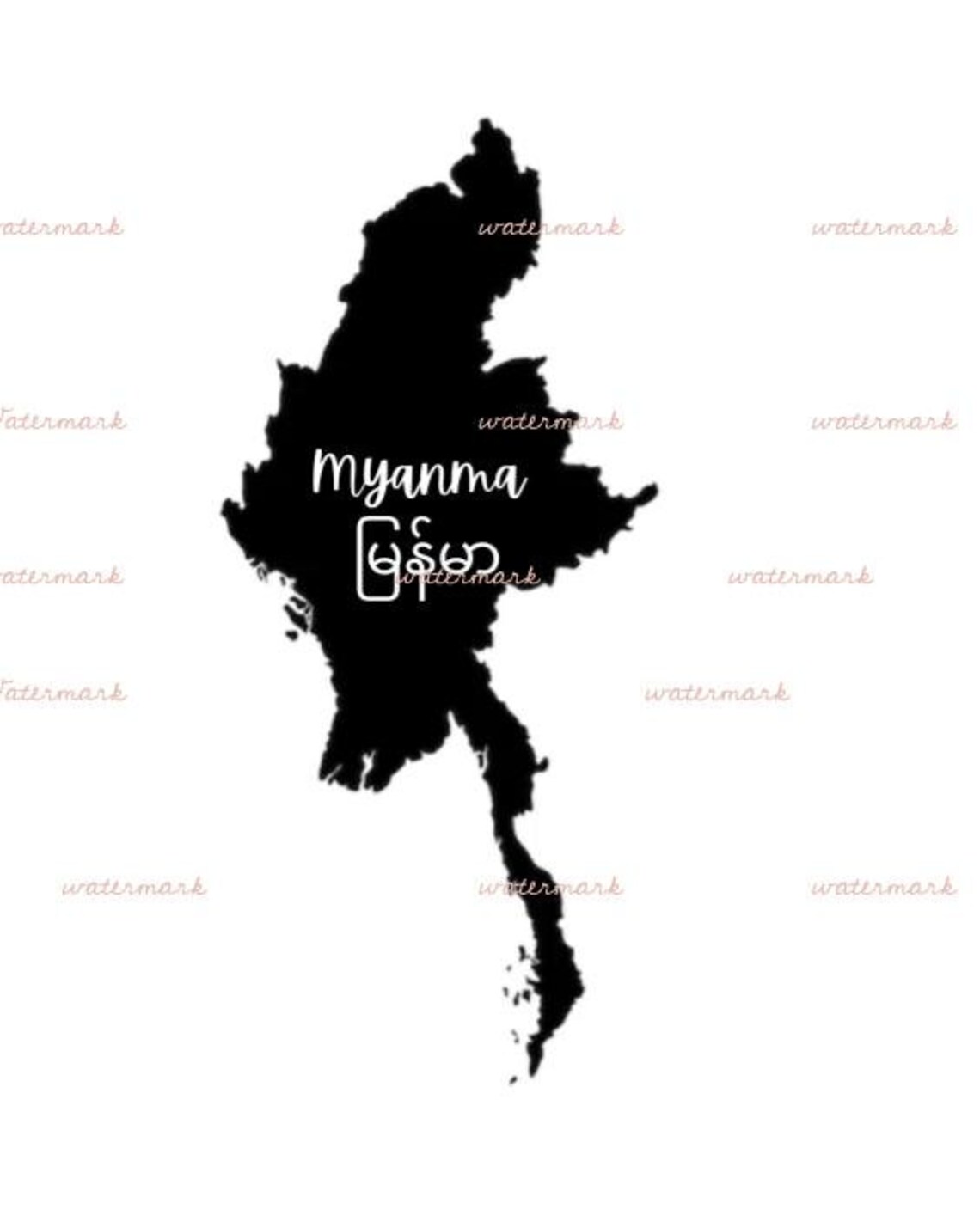 Myanmar Pngs With Country Names - Etsy