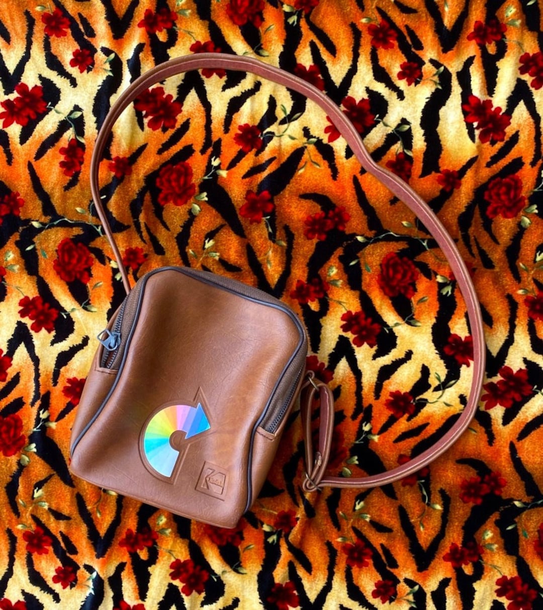 1970s Kodak Rainbow Arrow Vinyl Camera Case Shoulder Bag With Plush ...