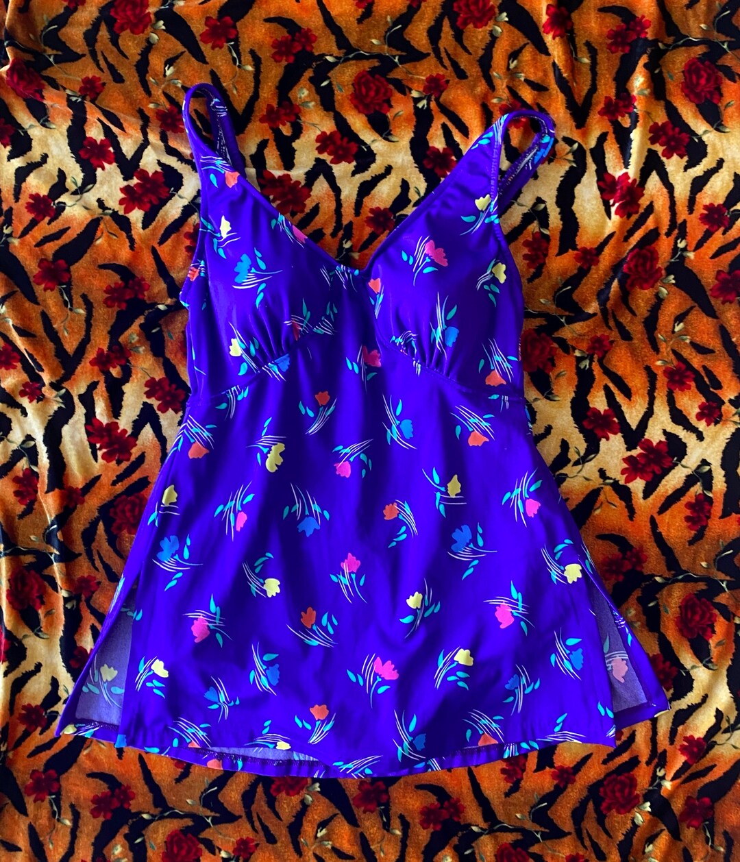 Adorable 1960s "maxine of Hollywood" Flower Power One Piece Swimsuit ...