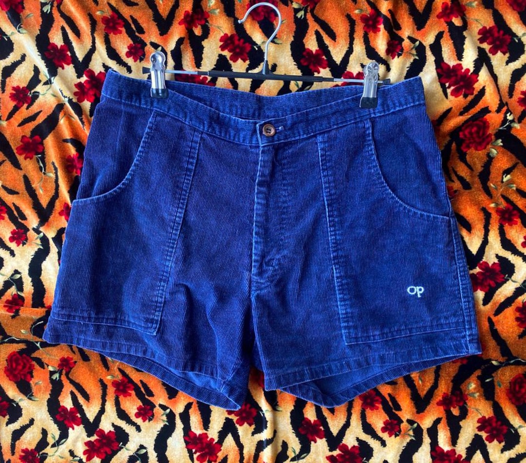 1970s OCEAN PACIFIC OP Classic Navy Blue Corduroy Shorts Size Medium - Etsy