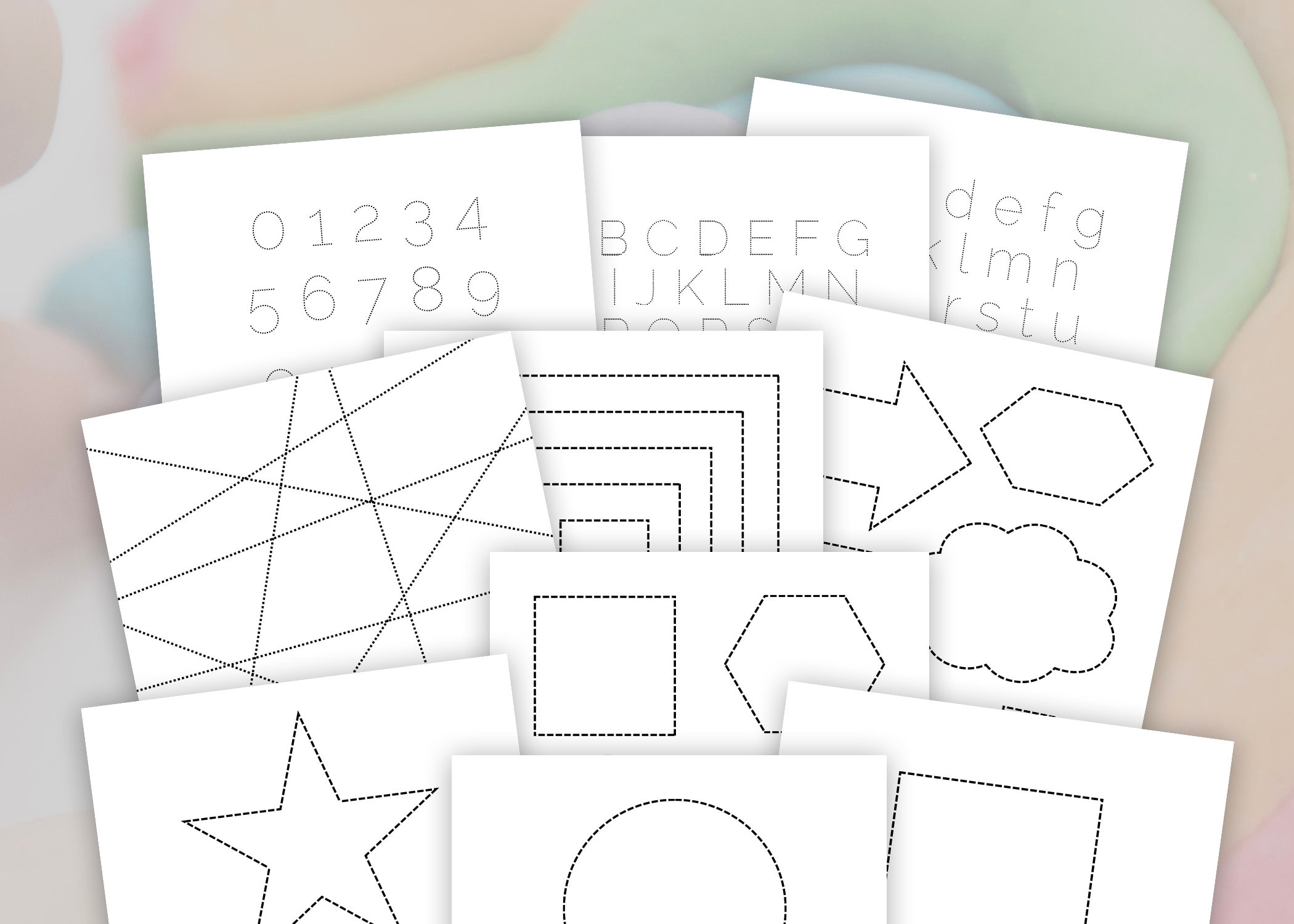 10-page Tracing and Cutting Practice for Toddlers and Young Kids, Pre-k ...