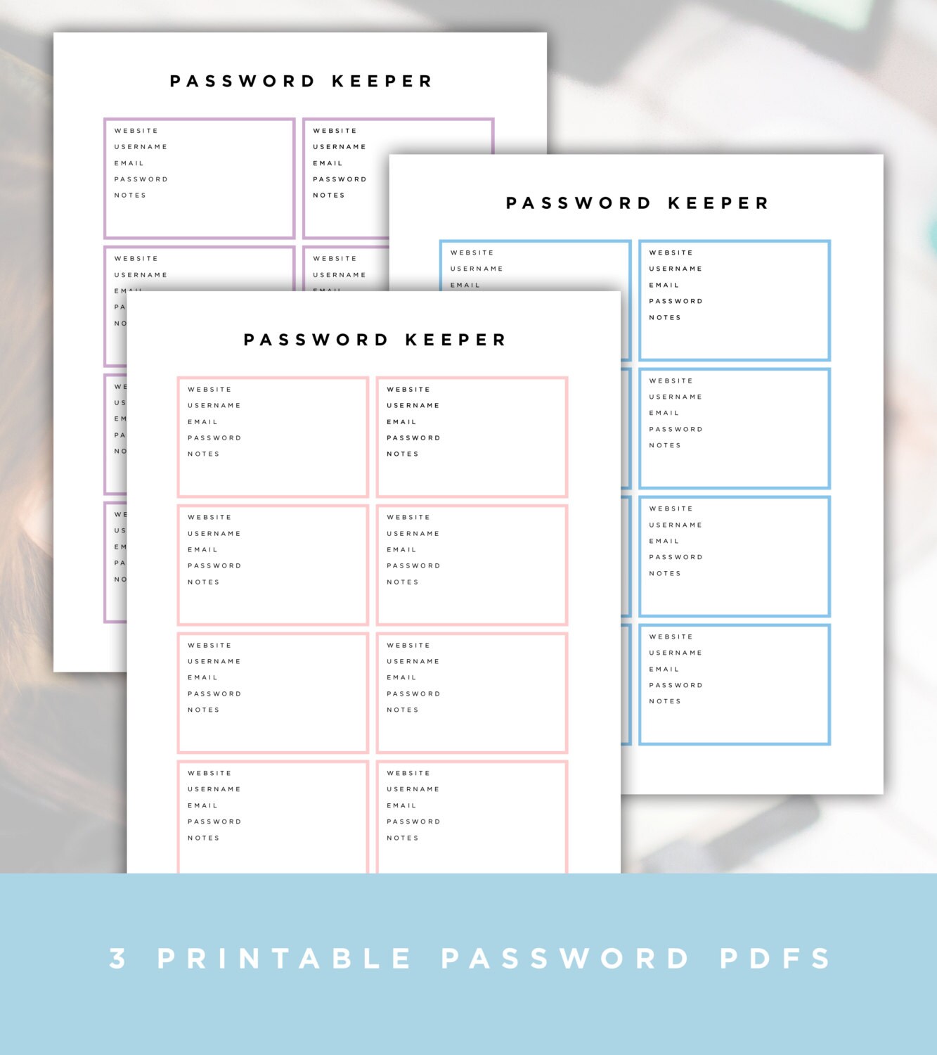 Password Keeper, Website Password Keeper, Website Log-in Information ...