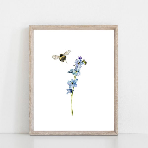 Bee Watercolor - Etsy