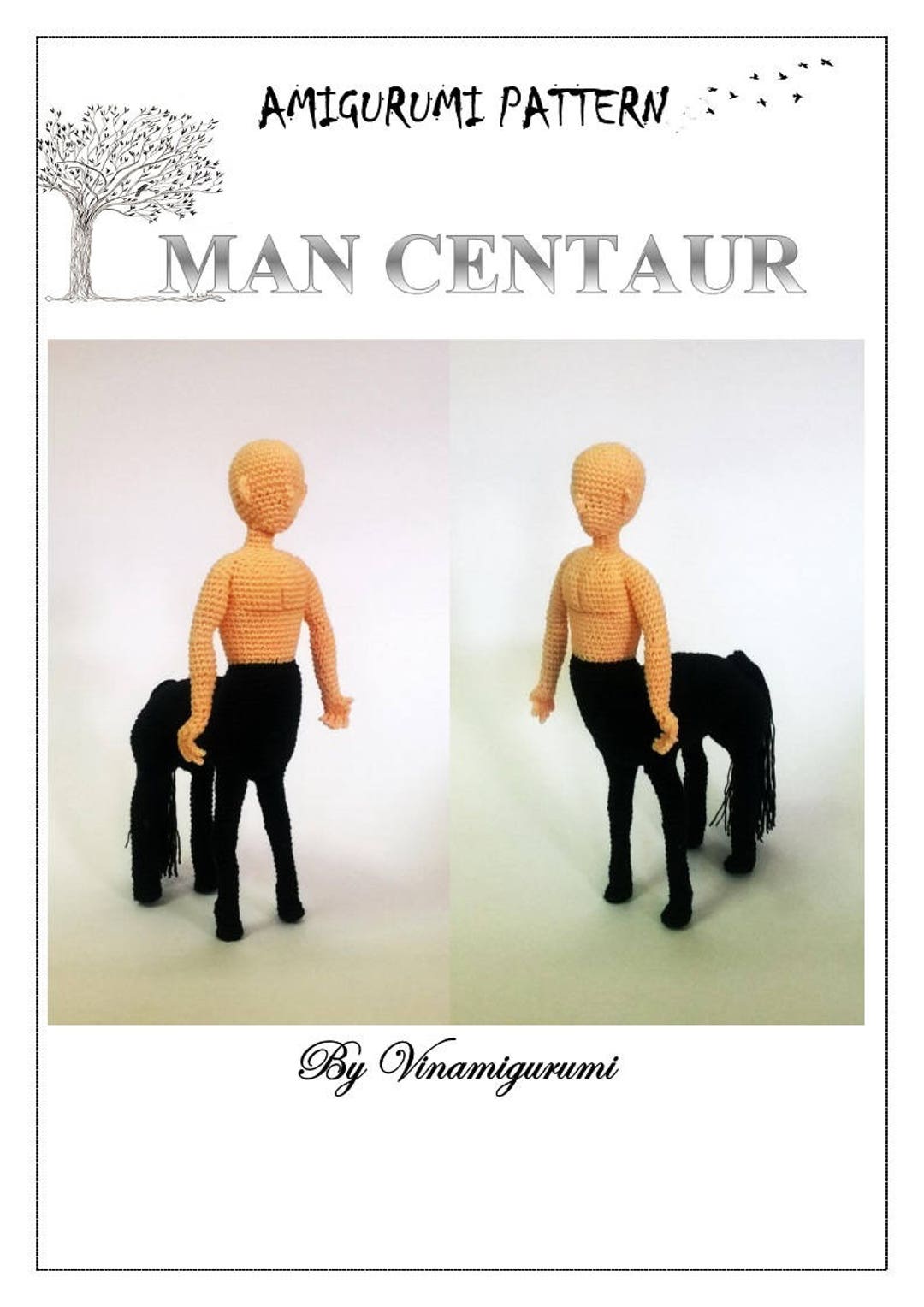 Man Centaur Amigurumi Doll Crochet Pattern (PDF Download) - Etsy