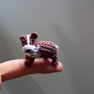 American Bully Dog Pattern, Miniature Amigurumi, Animals Crochet ...