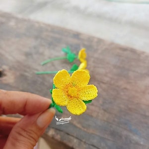 Mini Buttercup Brooch Pattern, Crochet Flower, Mini Bouquet, 0524 - Etsy