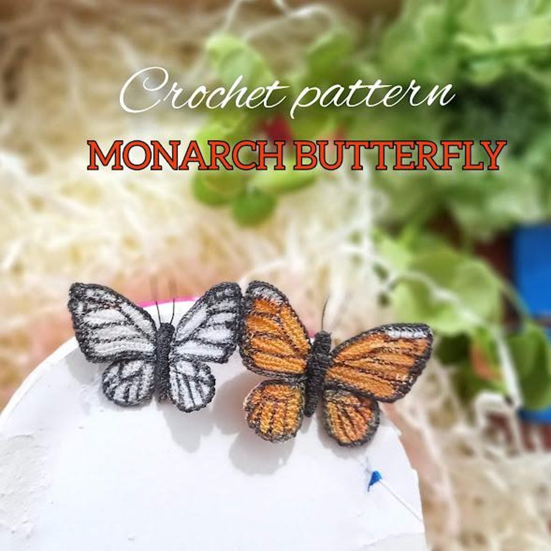 Tiny Monarch Butterfly - Miniature Amigurumi, Animals Crochet - 1824 - Etsy