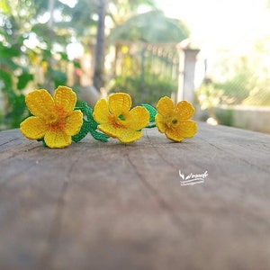 Mini Buttercup Brooch Pattern, Crochet Flower, Mini Bouquet, 0524 - Etsy