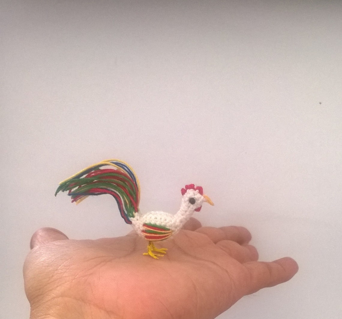Mini Rooster Pattern Miniature Amigurumi - Etsy