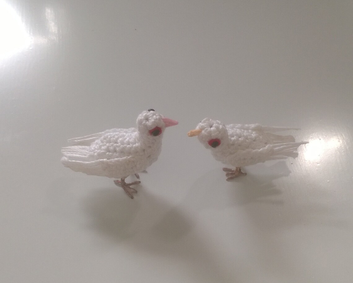Mini White Dove Pattern Miniature Amigurumi Animals Crochet - Etsy
