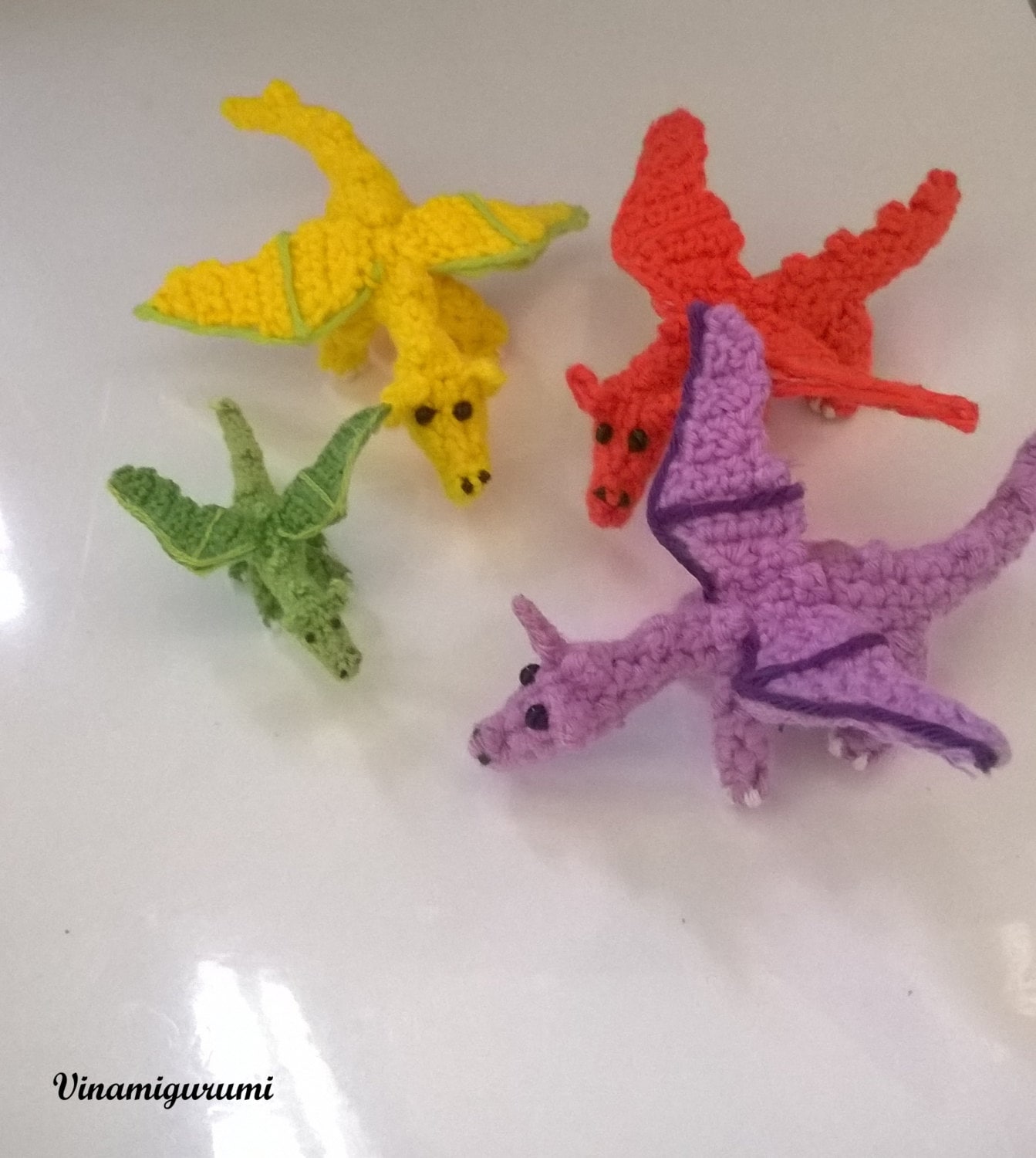 Mini Dragon Pattern miniature amigurumi animals crochet | Etsy