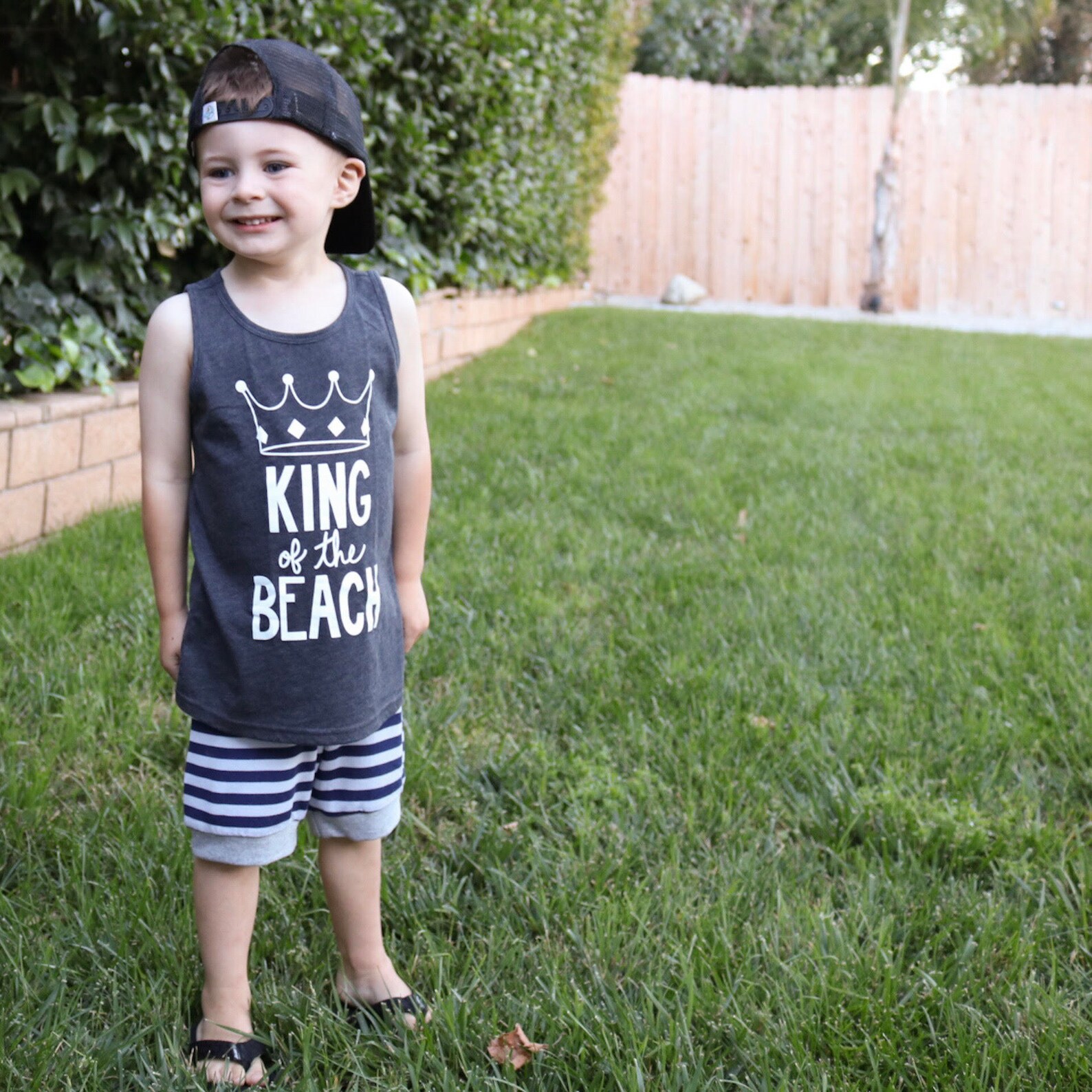 King of the Beach Kids Tank Top Boys Tank Top Dark Gray - Etsy