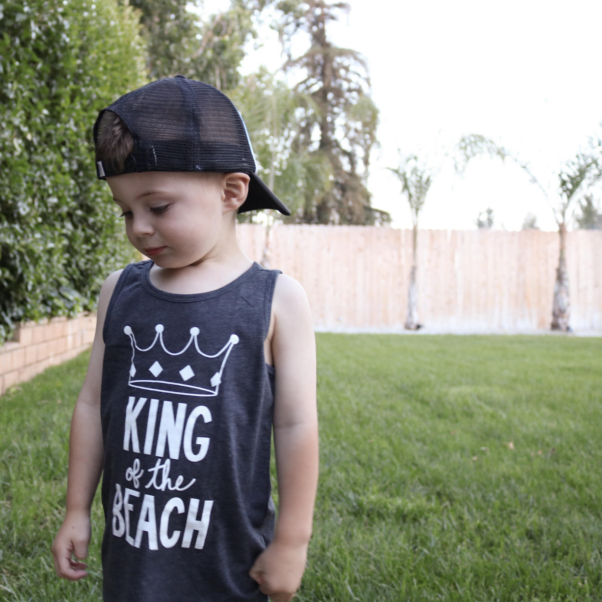 King of the Beach Kids Tank Top Boys Tank Top Dark Gray - Etsy