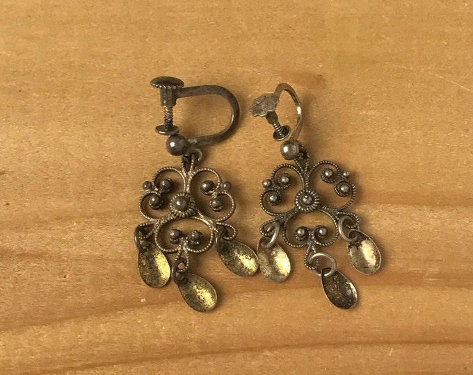 Vintage Sterling Silver Solje Heart Earrings Made in Norway - Etsy