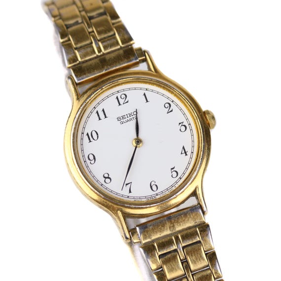 Vintage Seiko v700-6091 Gold Tone Ladies Wrist Watch - Gem