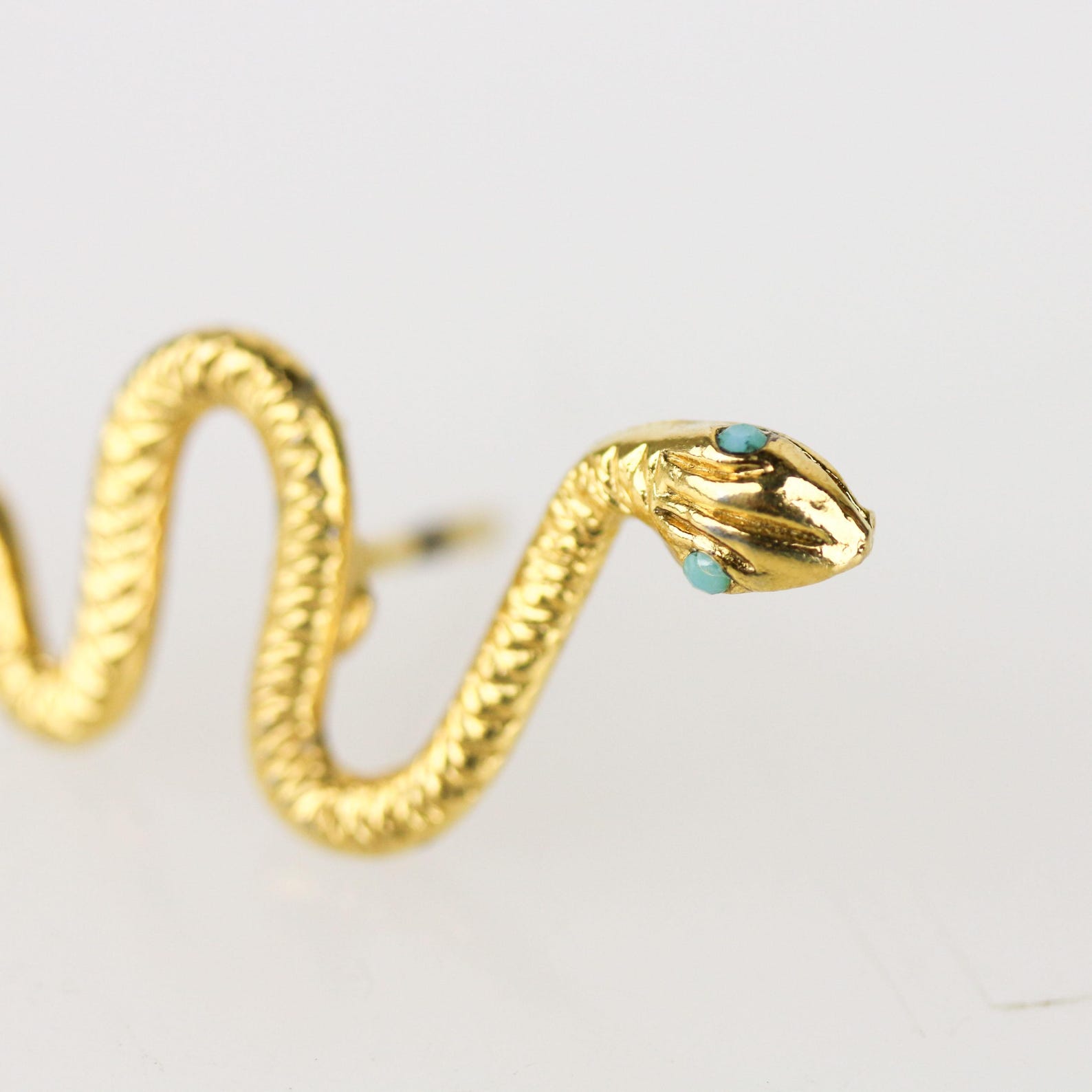 Vintage Gold Plated Slithering Snake Pin - Etsy
