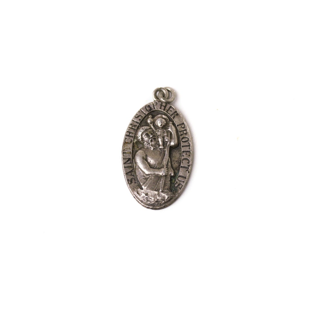 Vintage Forstner Sterling Silver St. Christopher Necklace Pendant - Etsy