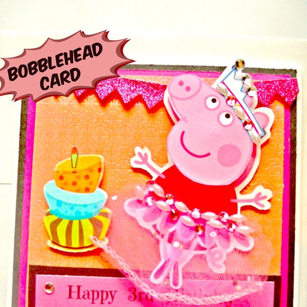 Peppa Pig Card - Etsy