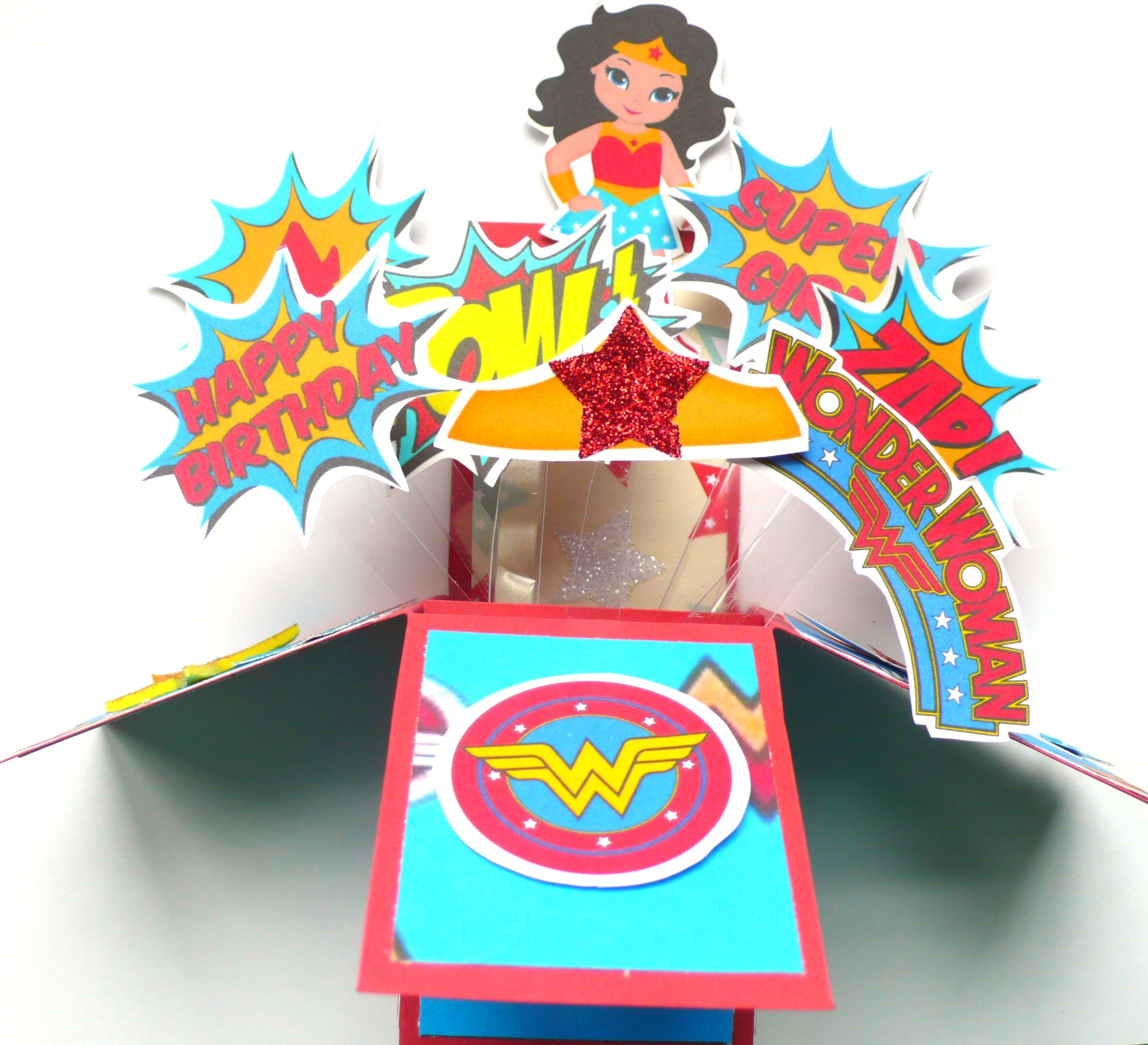 Wonder Woman Card Pop up Card Pop up Girlfriend Card 3D - Etsy UK