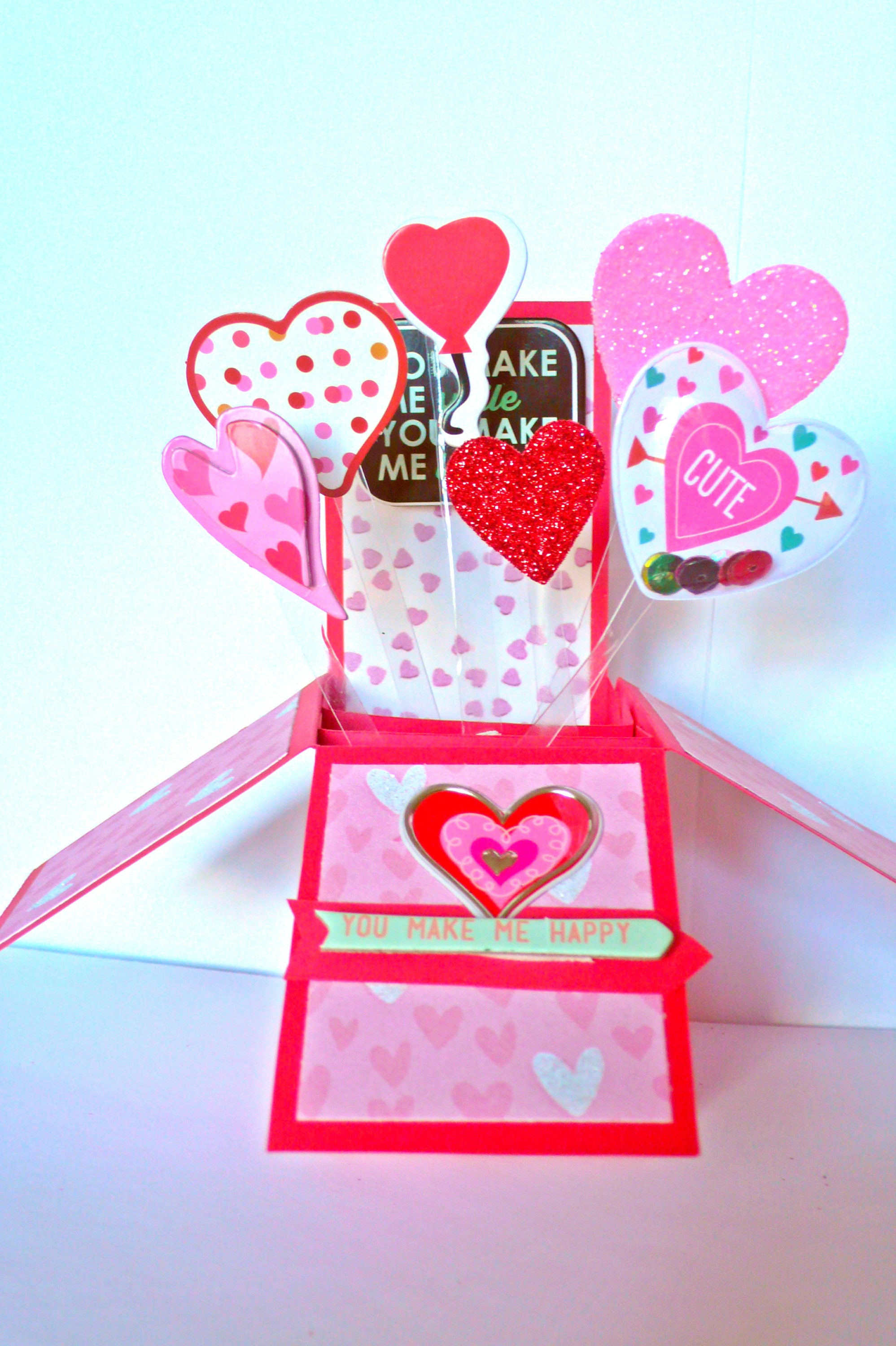 3D Pop up Valentine's Day Card Box Card Anniversary | Etsy