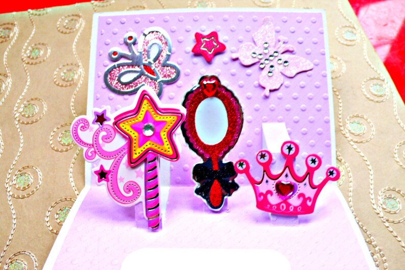 Princess Card Pop up Card Princess Pop up Card Personalized | Etsy