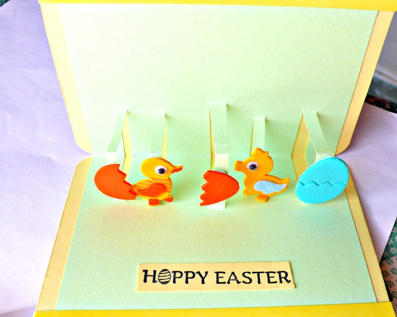 Easter Card Easter Pop up Card Easter Egg Cards Happy - Etsy
