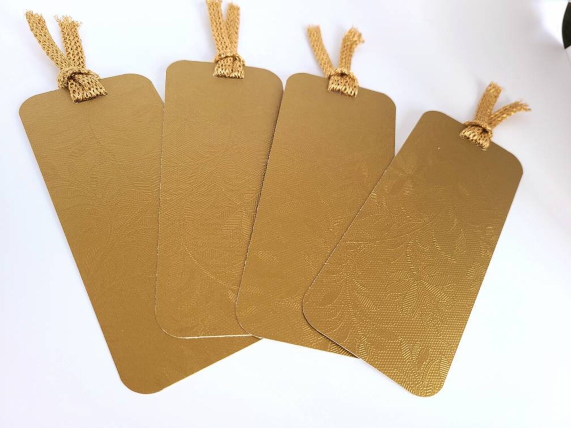 Large Gift Tags Metallic Gift Tags Embossed Tags Bronze - Etsy