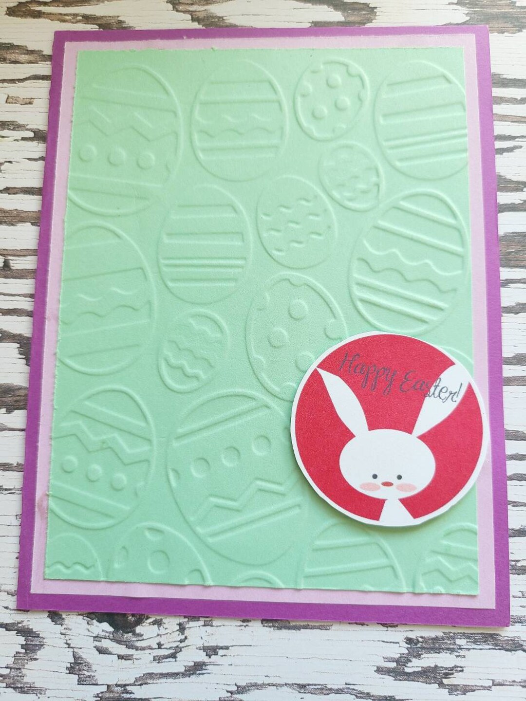 Easter Bunny Cards, Unique Easter Card, Embossed Easter Bunny Card ...