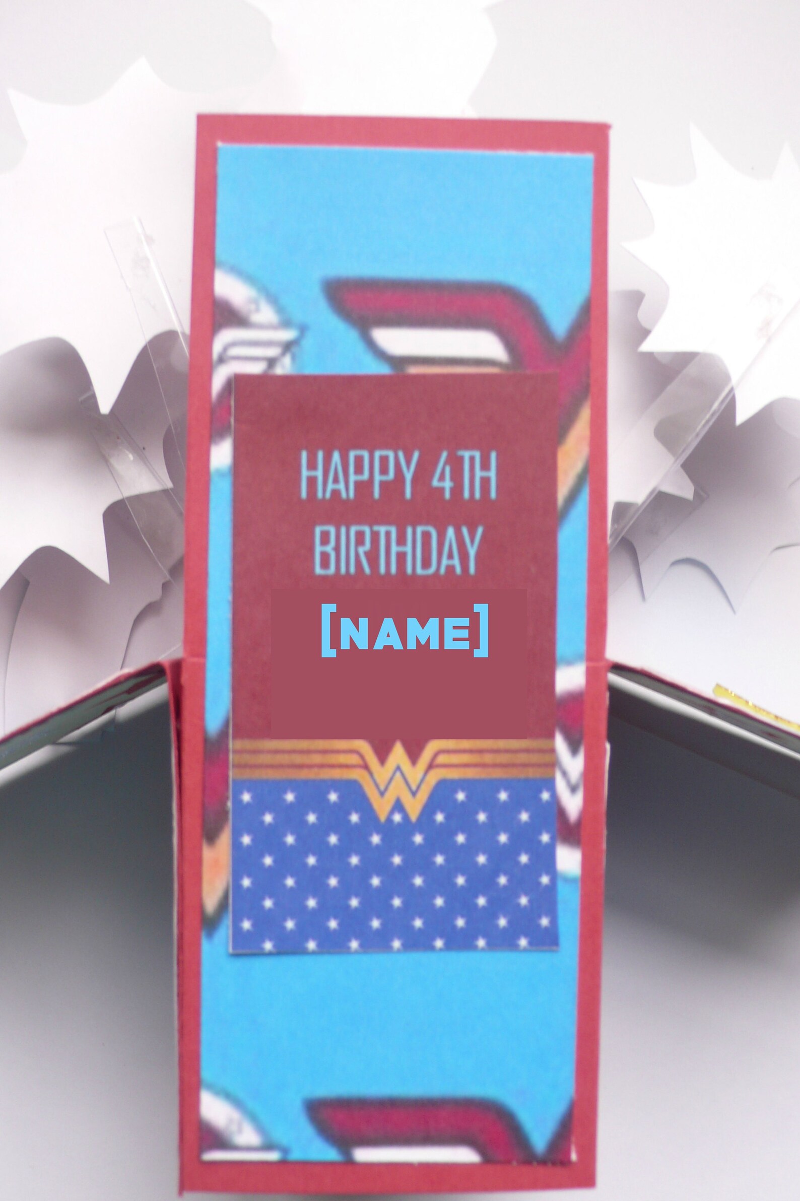 Wonder Woman Card Pop up Card Pop up Girlfriend Card 3D - Etsy