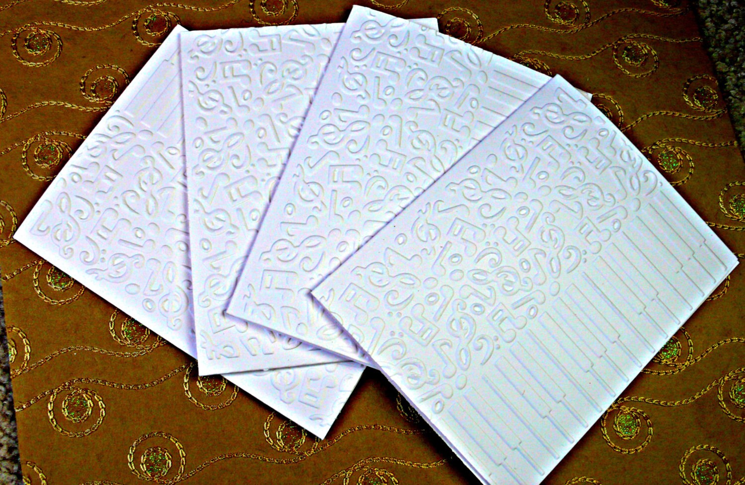 Embossed Note cards Piano Note Cards Blank cards with | Etsy