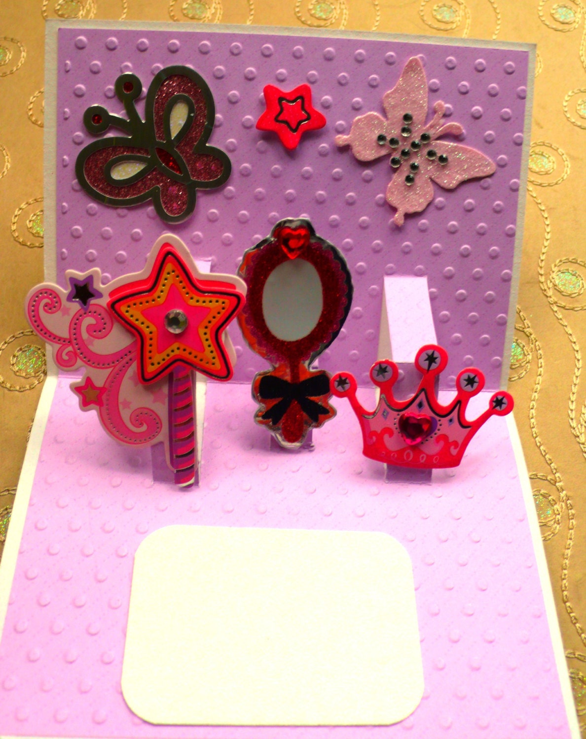 Princess Card Pop up Card Princess Pop up Card Personalized - Etsy